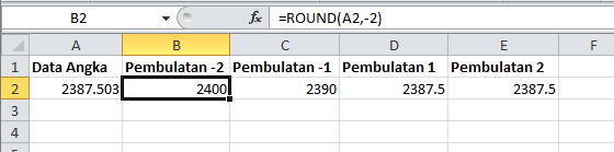 Contoh Dan Penerapan Rumus Excel Round