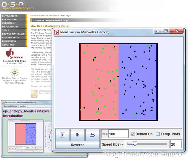 Conheça o Open Source Physics: Um premiado portal de simulações da física