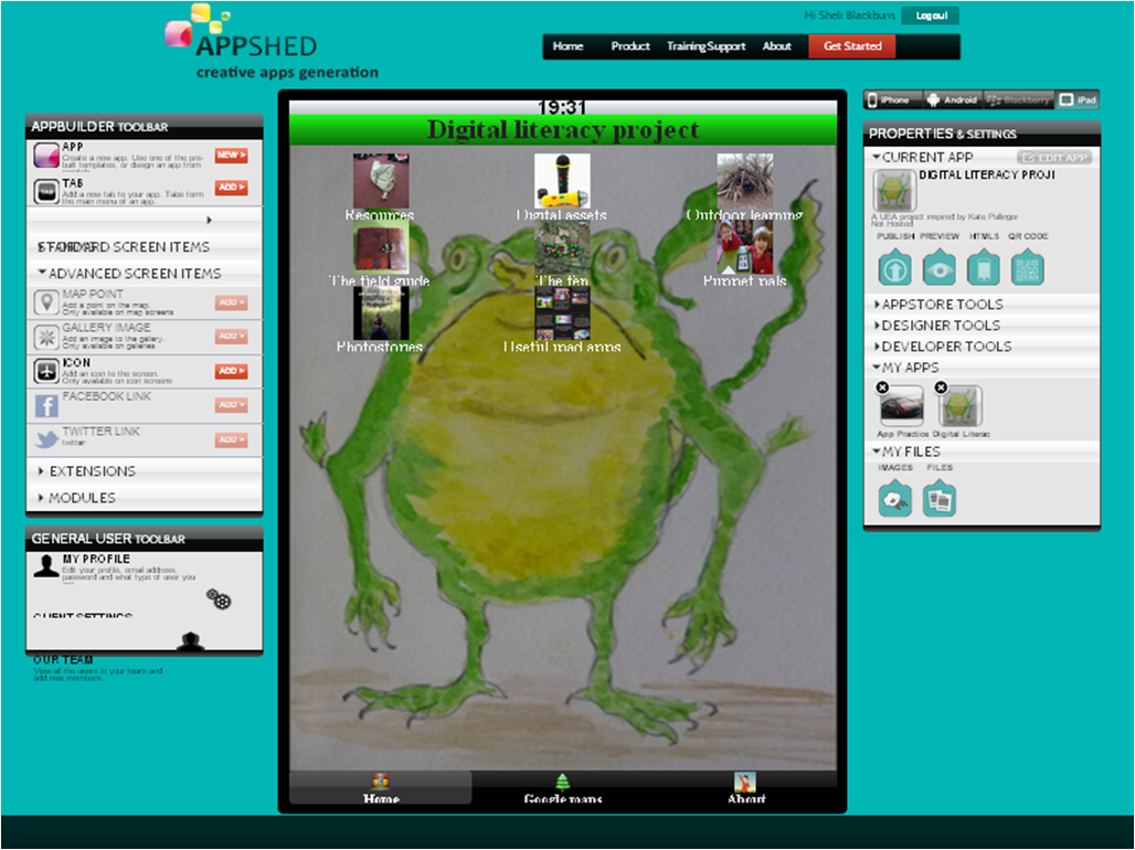 Carry on Learning: My appshed app!