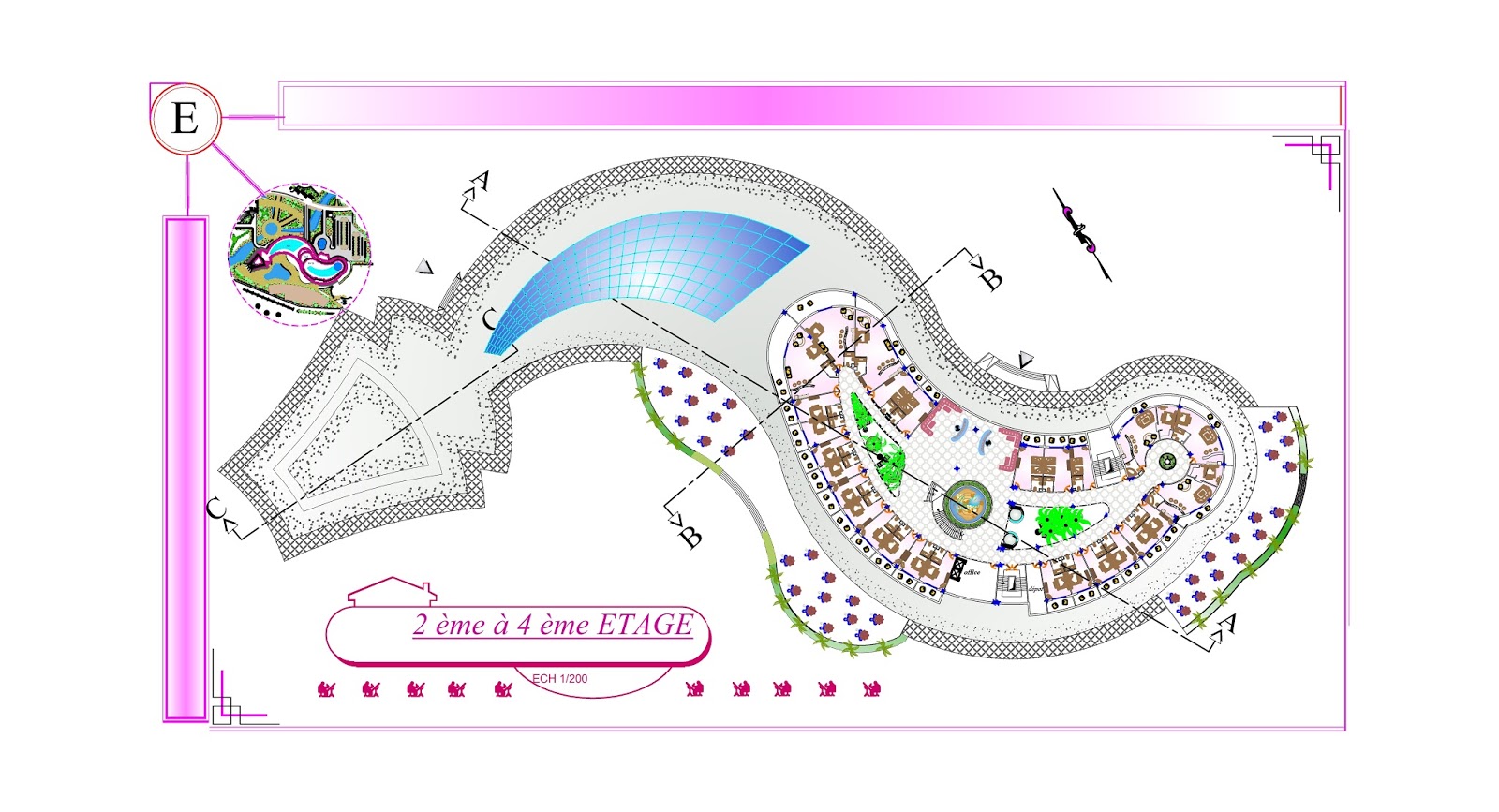 Aménagement Village touristique dwg