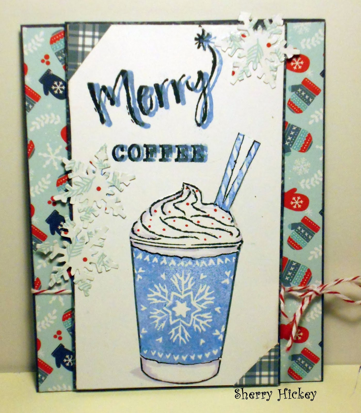 Bits of Cheer: Coffee Christmas card