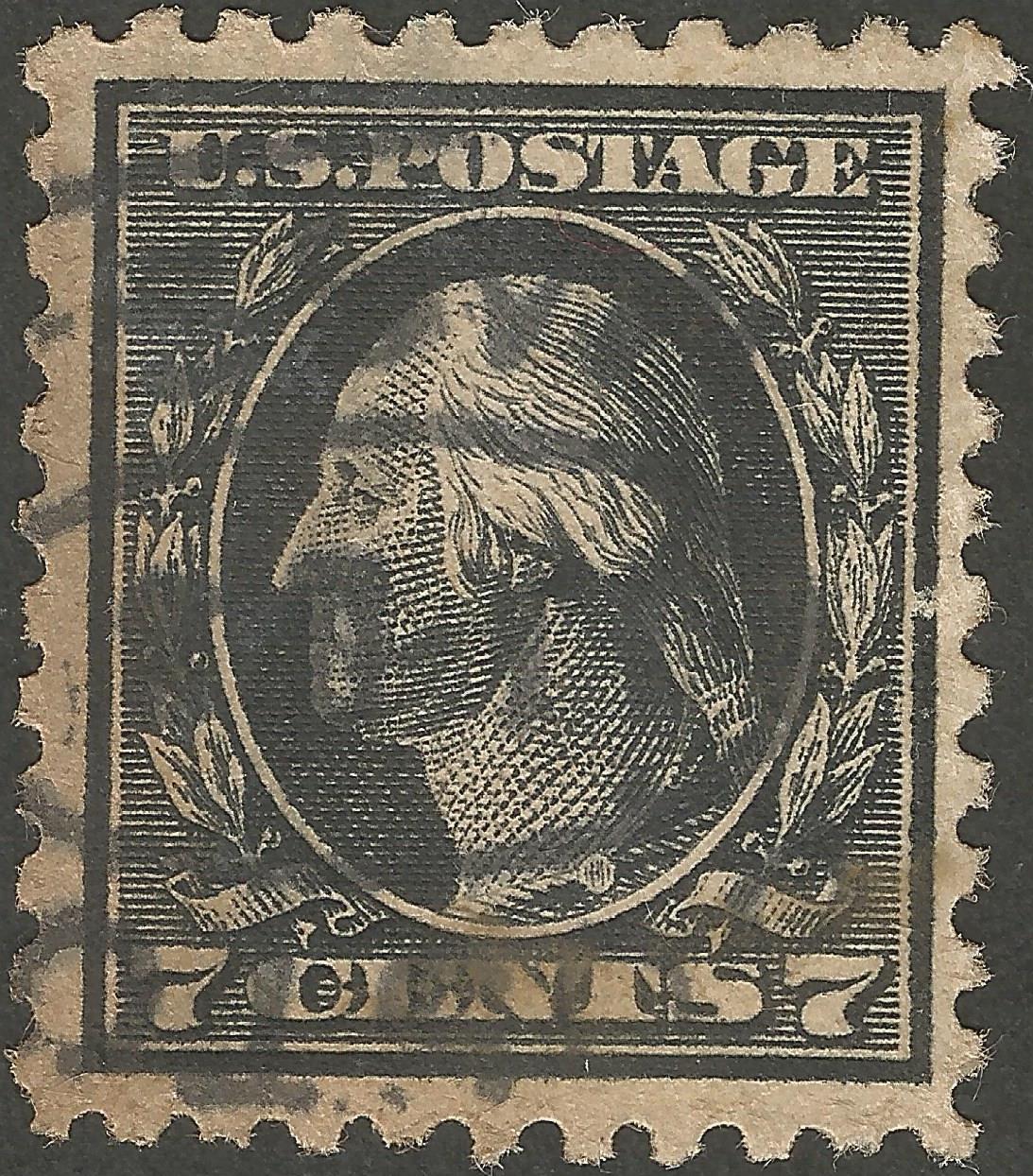 Stamps: Stamp USA (1914) George Washington - 7 cents