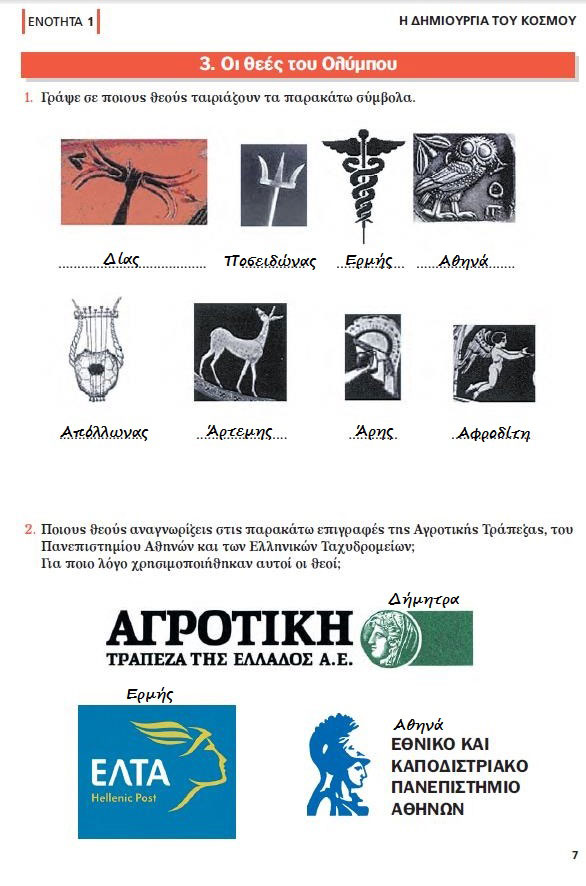 Οι θεές του Ολύμπου - Ενότητα 1 - Η Δημιουργία του Κόσμου