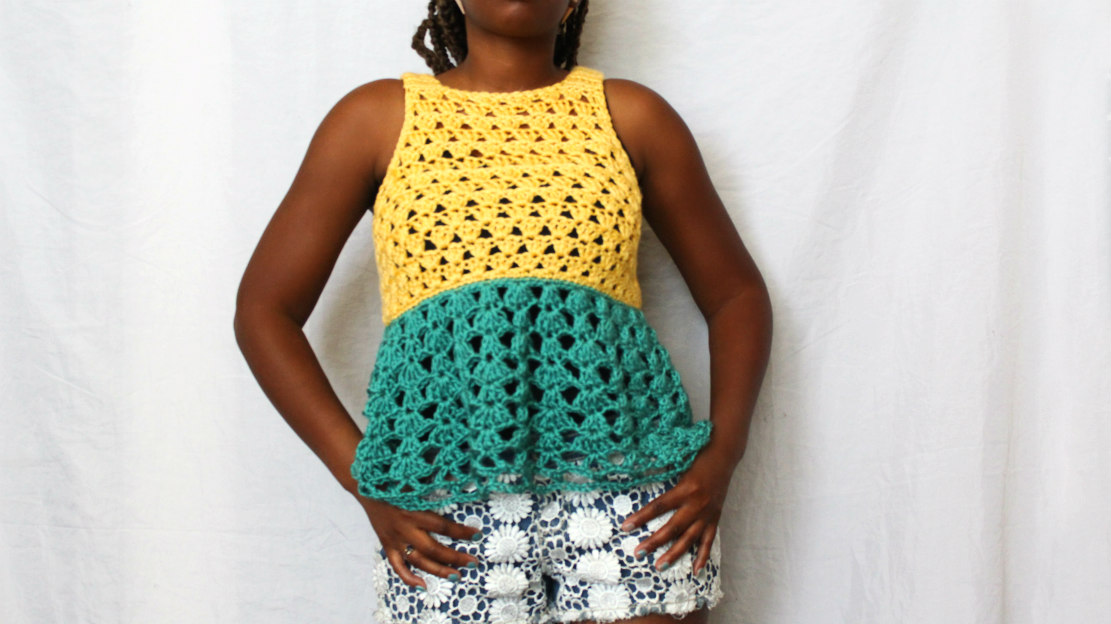 the dream crochet blog.: DIY // Crochet Tunic Two Toned Top. Free ...