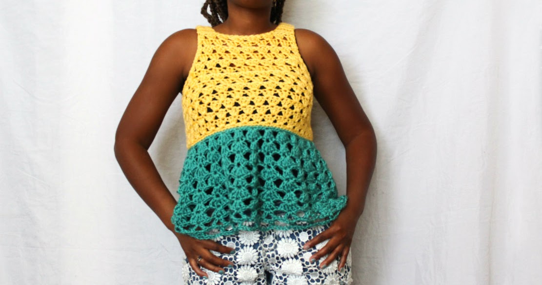 the dream crochet blog.: DIY // Crochet Tunic Two Toned Top. Free ...