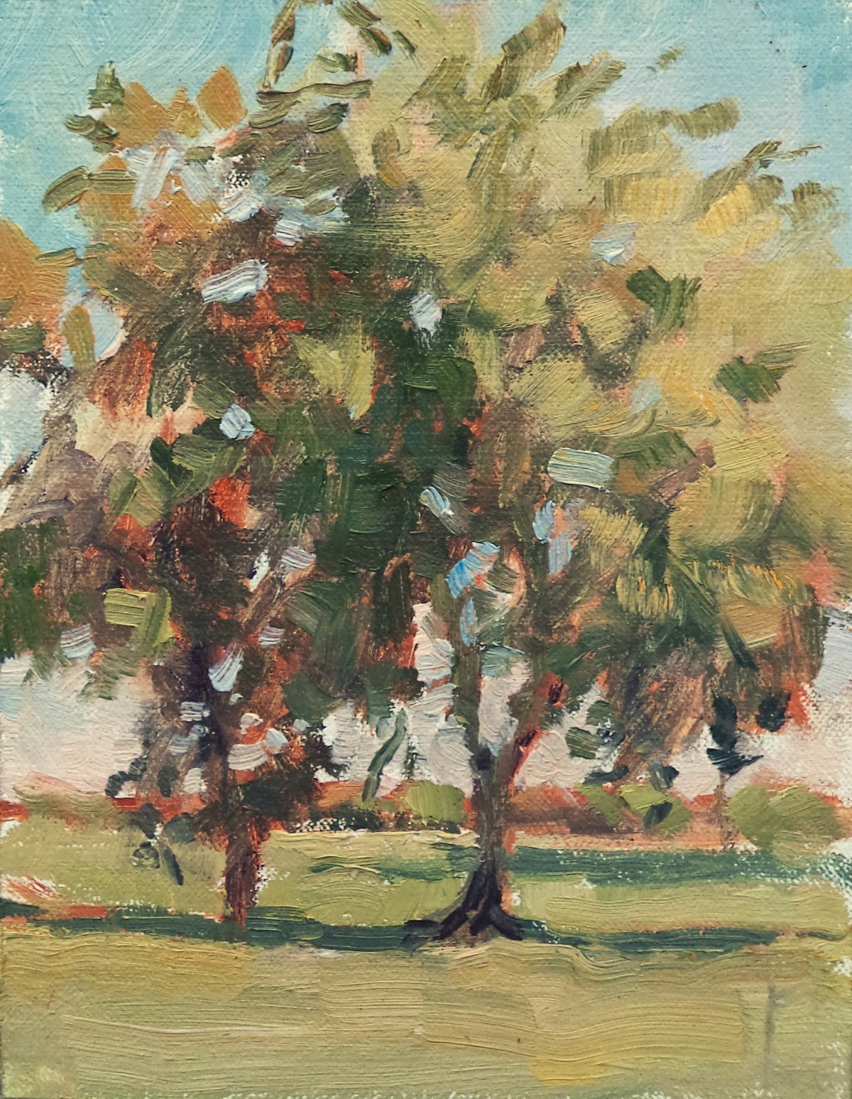 Mary's Paintings: "Study: Pecan Trees"