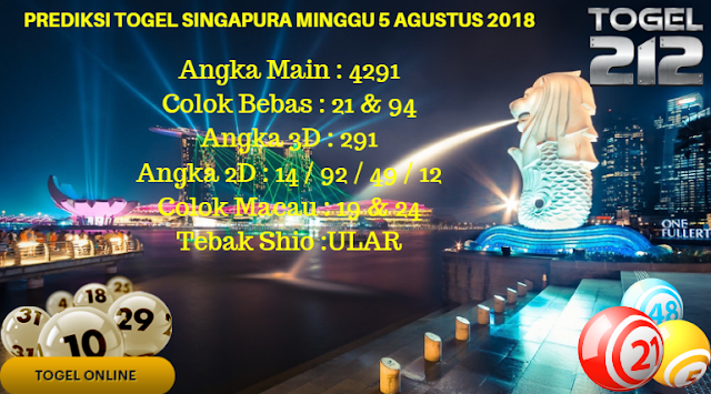 togel212: Prediksi Togel Singapura Minggu 5 Agustus 2018