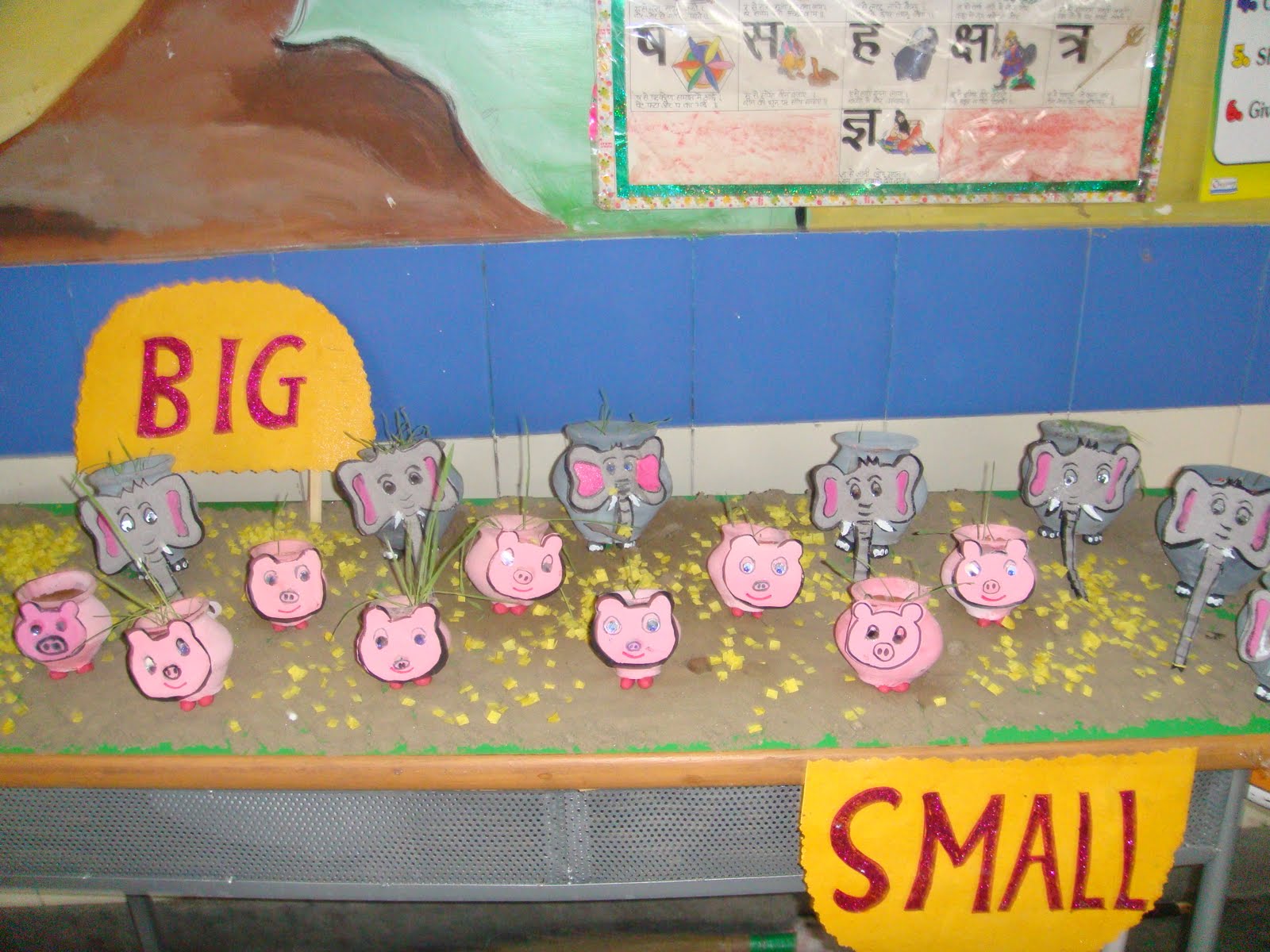 Shree's Crafts for kids: Starting with opposites- Big and small!