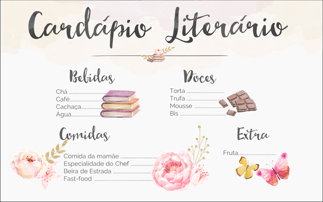 TAG: Cardápio Literário Literaliza