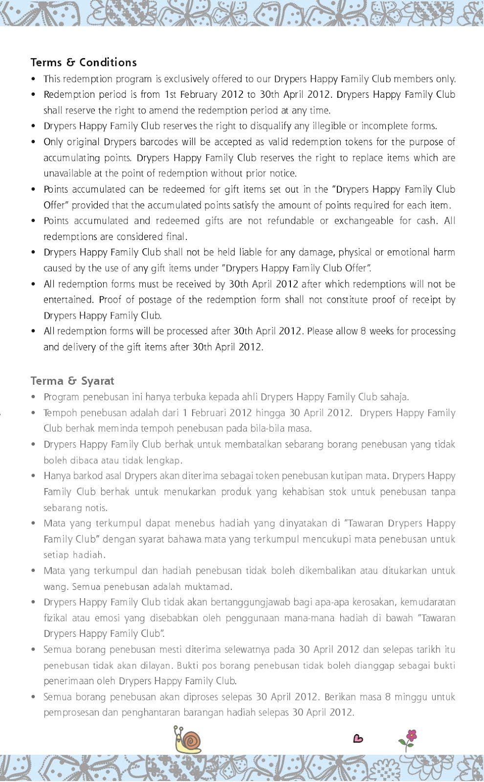 My finding / explorer in KL life: Drypers Happy Family Club Members ...