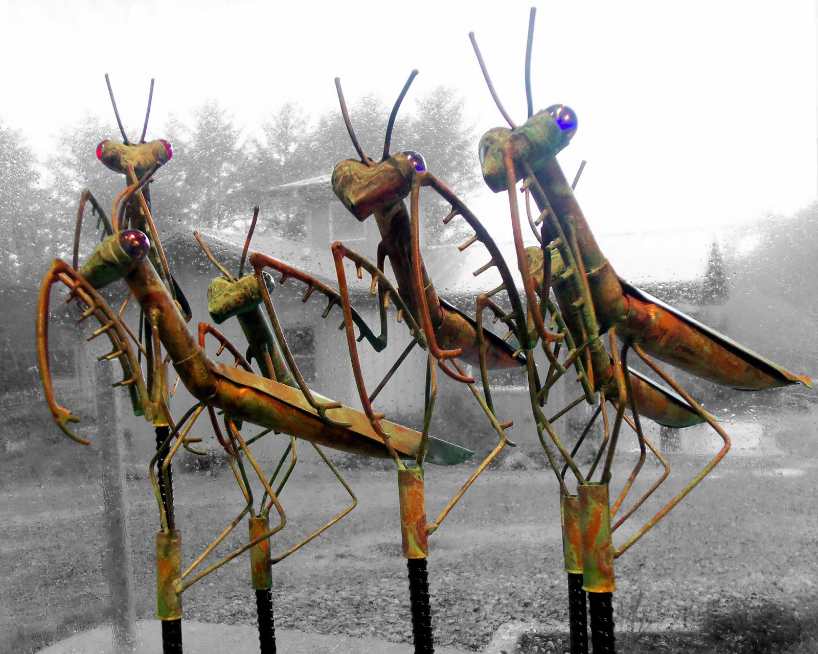 Praying Mantis Yard Art at Ashley Smalley blog