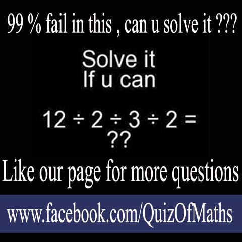 Quiz of maths: Question # 1