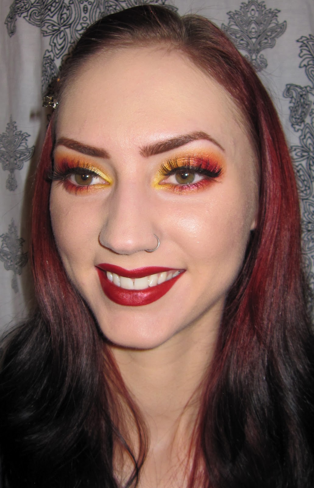 Glitter is my Crack: Fiery Sunset Eye Makeup Look + Picture Tutorial