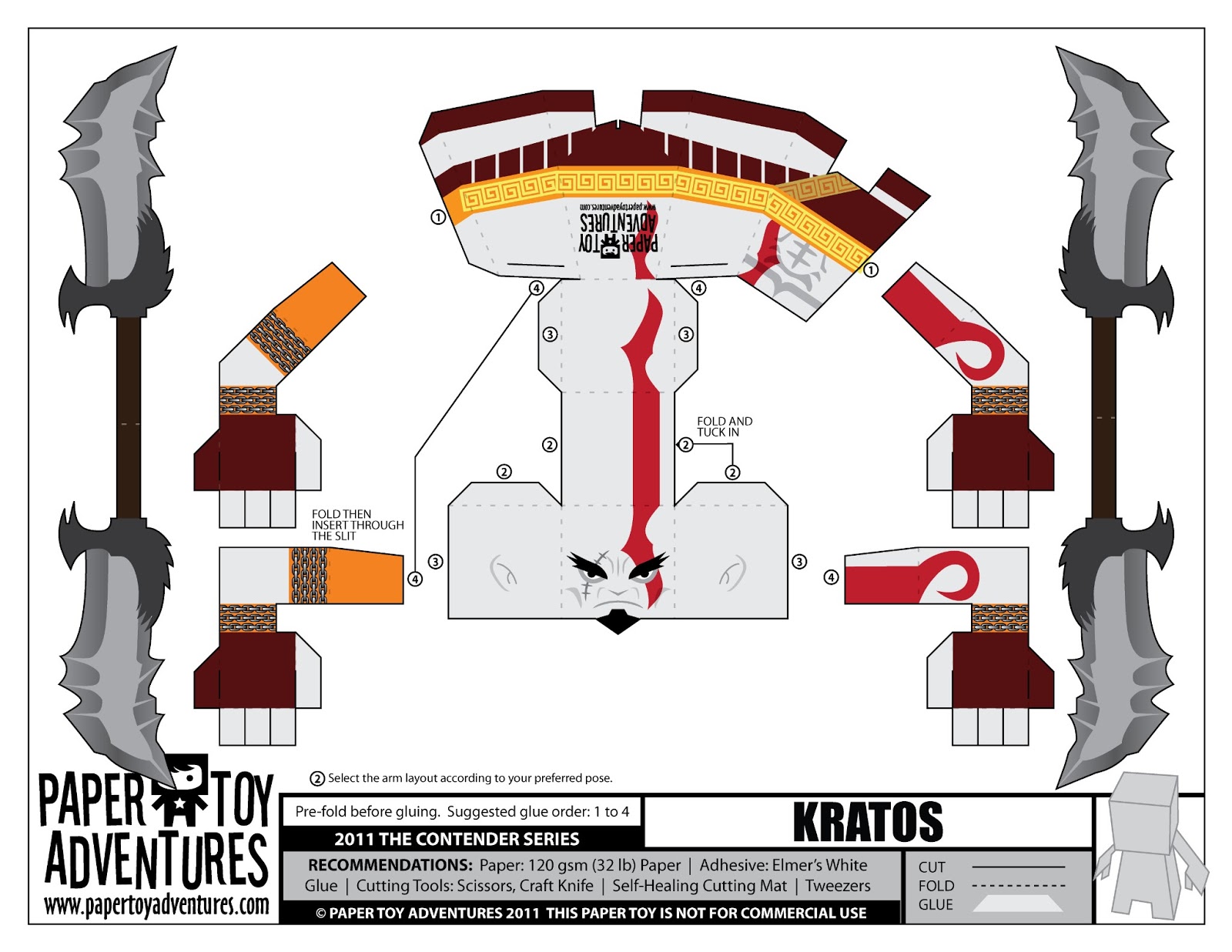 Demon-Works: One Page Papercraft Templates