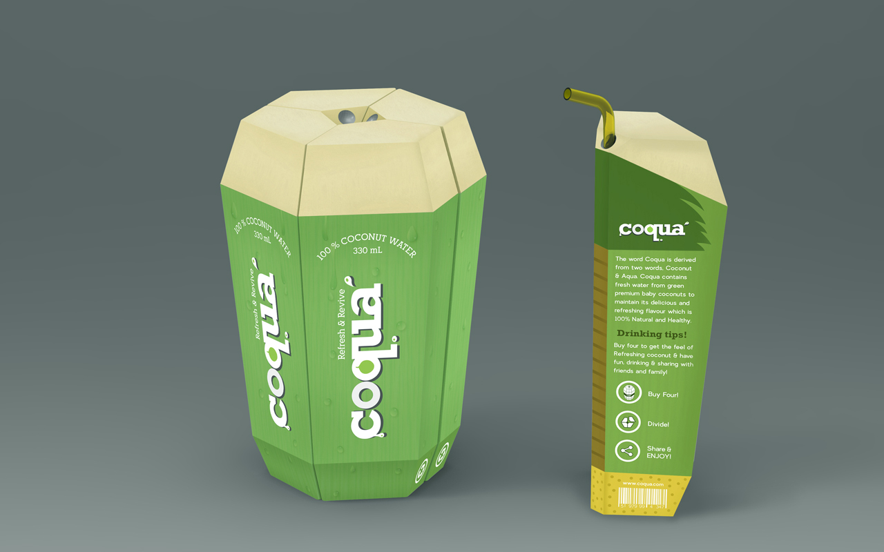 Coqua Coconut Water (Student Project) on Packaging of the World ...