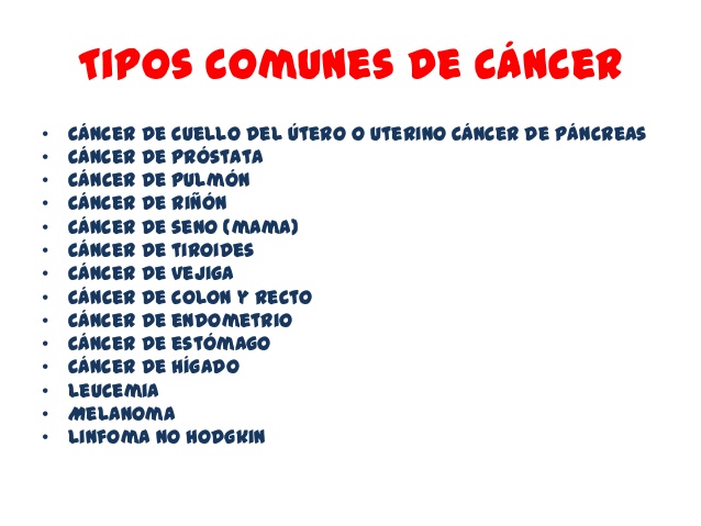 Cáncer : tipos de cáncer