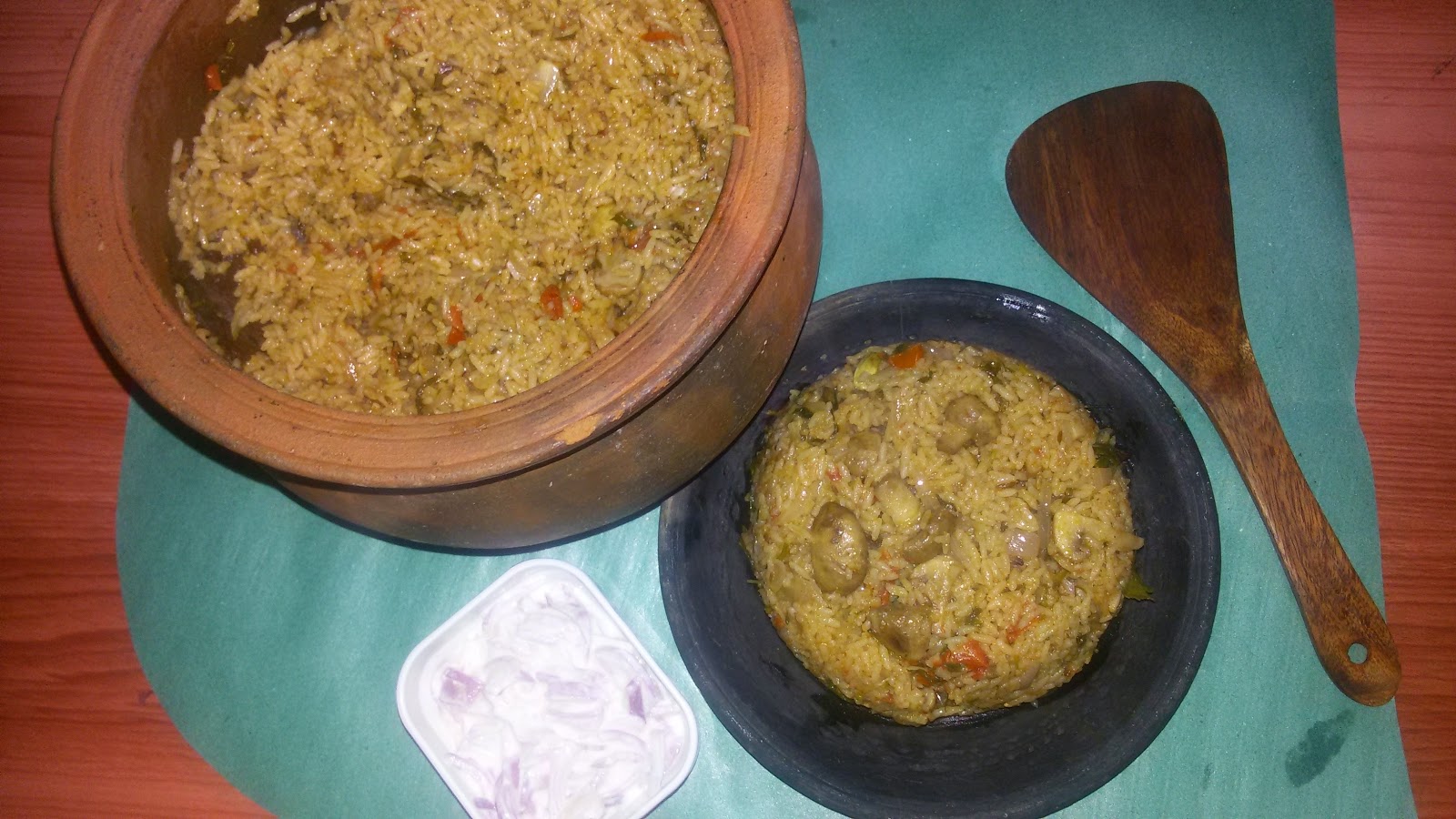 BananaLeaf Recipes: Pot Mushroom Biryani Recipe/ How to make Biryani in ...