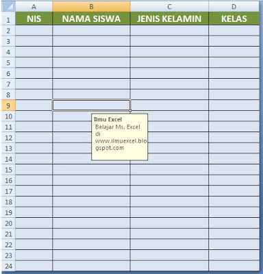 Cara Membuat Input Data Siswa Di Excel Dengan VB ~ Galeri Komputer