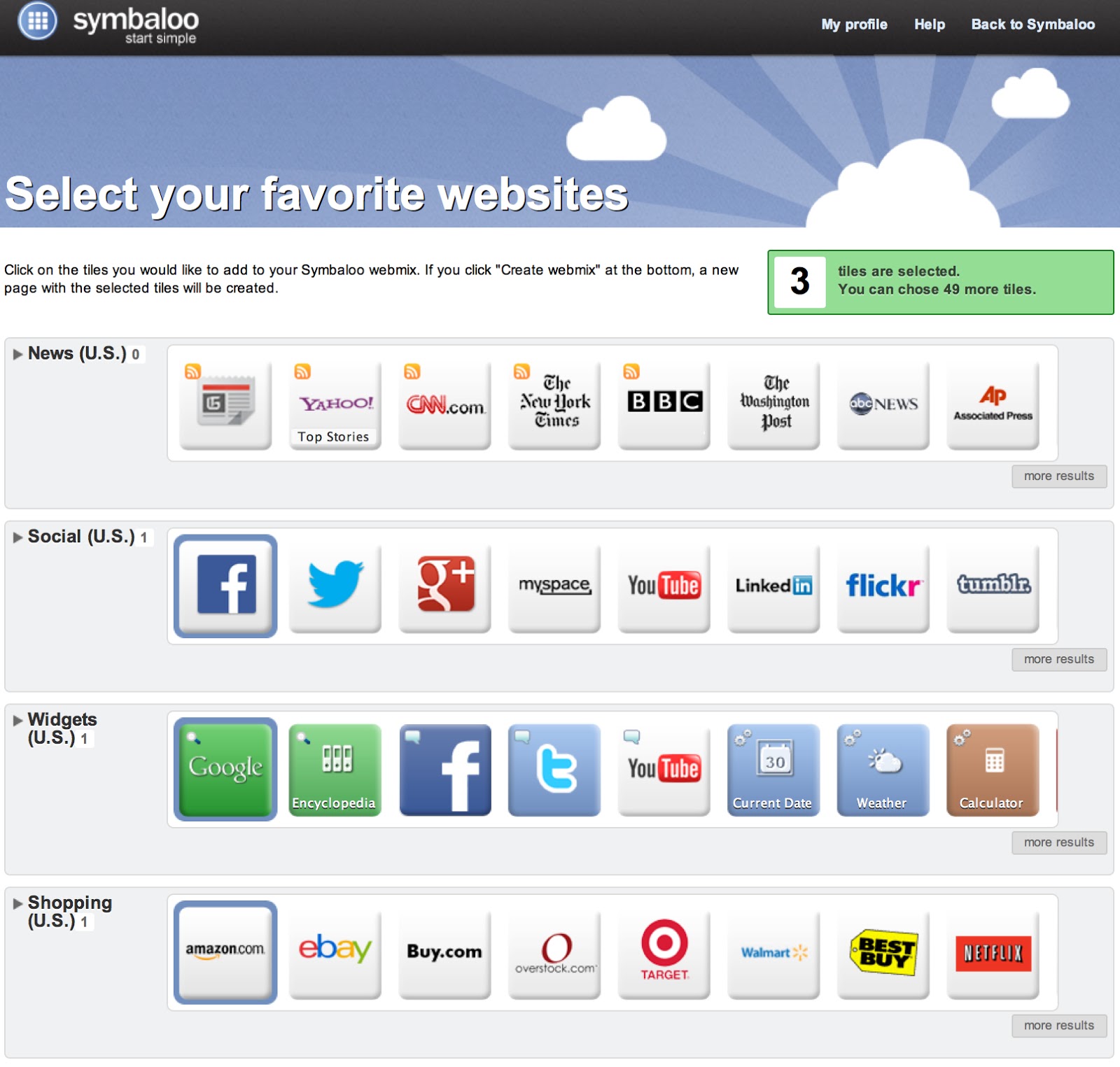 Symbaloo - Organize your favorite websites visually in one place