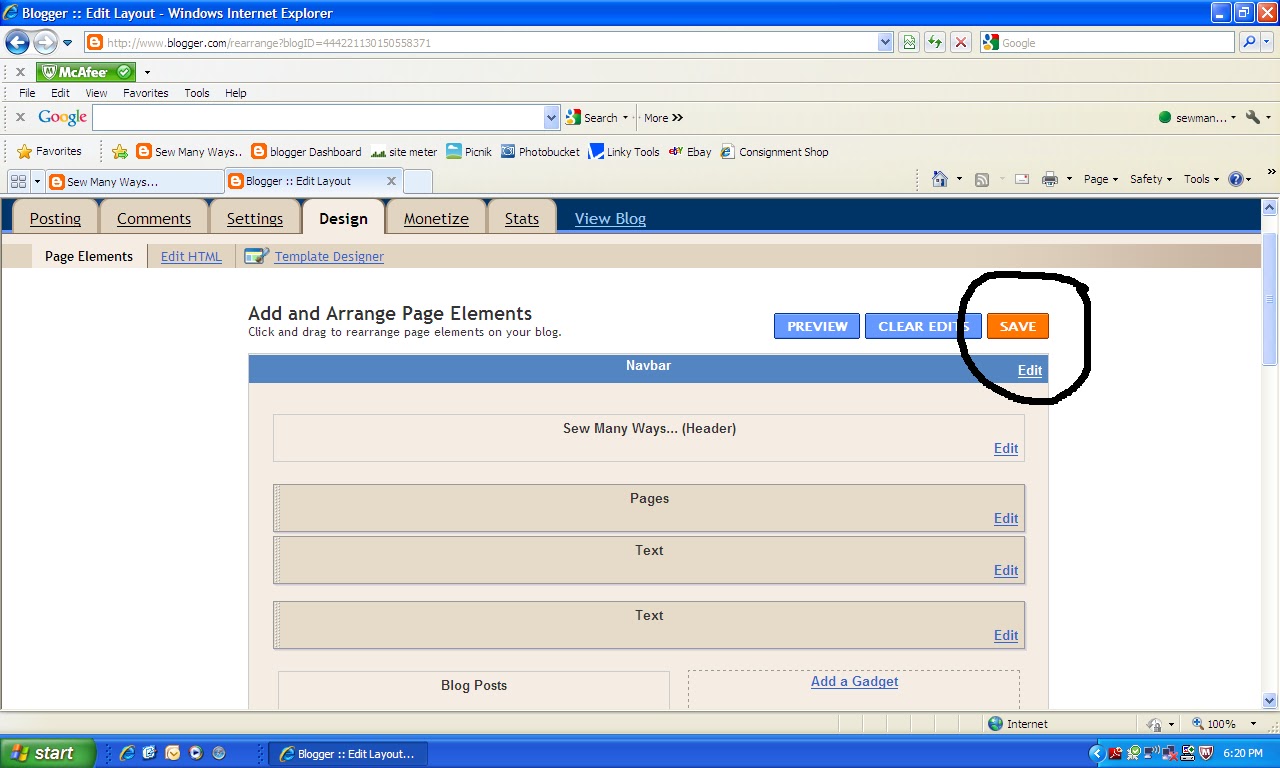Sew Many Ways...: Blog Buddy...How To Add A Button To Your Blog