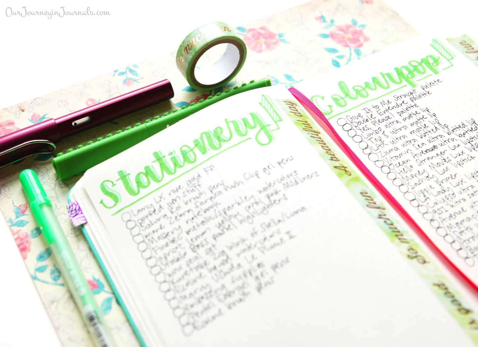 Our Journey in Journals: Setup for New Bullet Journal #5 (August 2018)