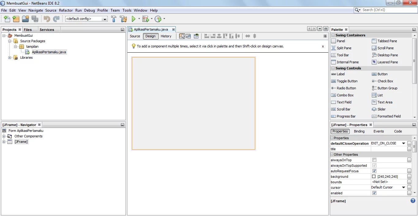 Membuat Tampilan GUI Pada NetBeans IDE ~ Informasi & Teknologi Komputer