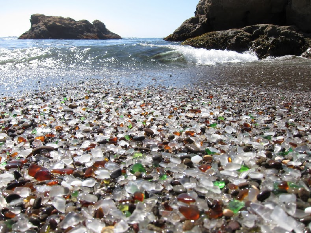 PhotoTyphoon: The Glass Beach, Mendocino county, California.