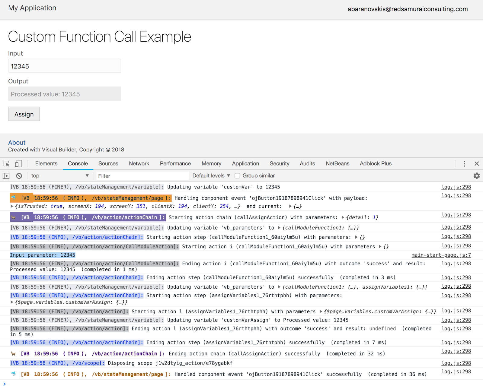 Andrej Baranovskij Blog: Custom JavaScript Client Code in Oracle Visual ...