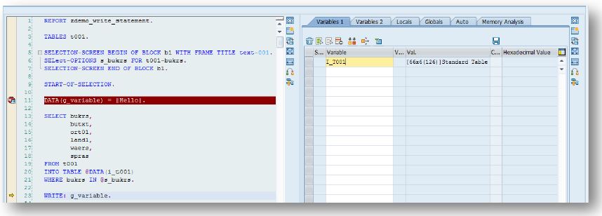 SAP ERP ABAP DEBUGGING