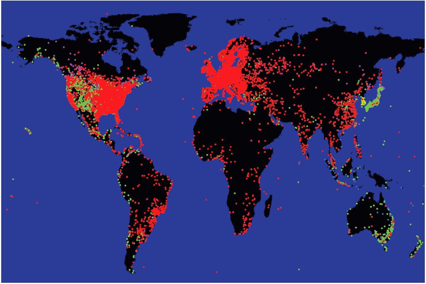 The Map Spot Dot Distribution The Map Spot Dot Distribution