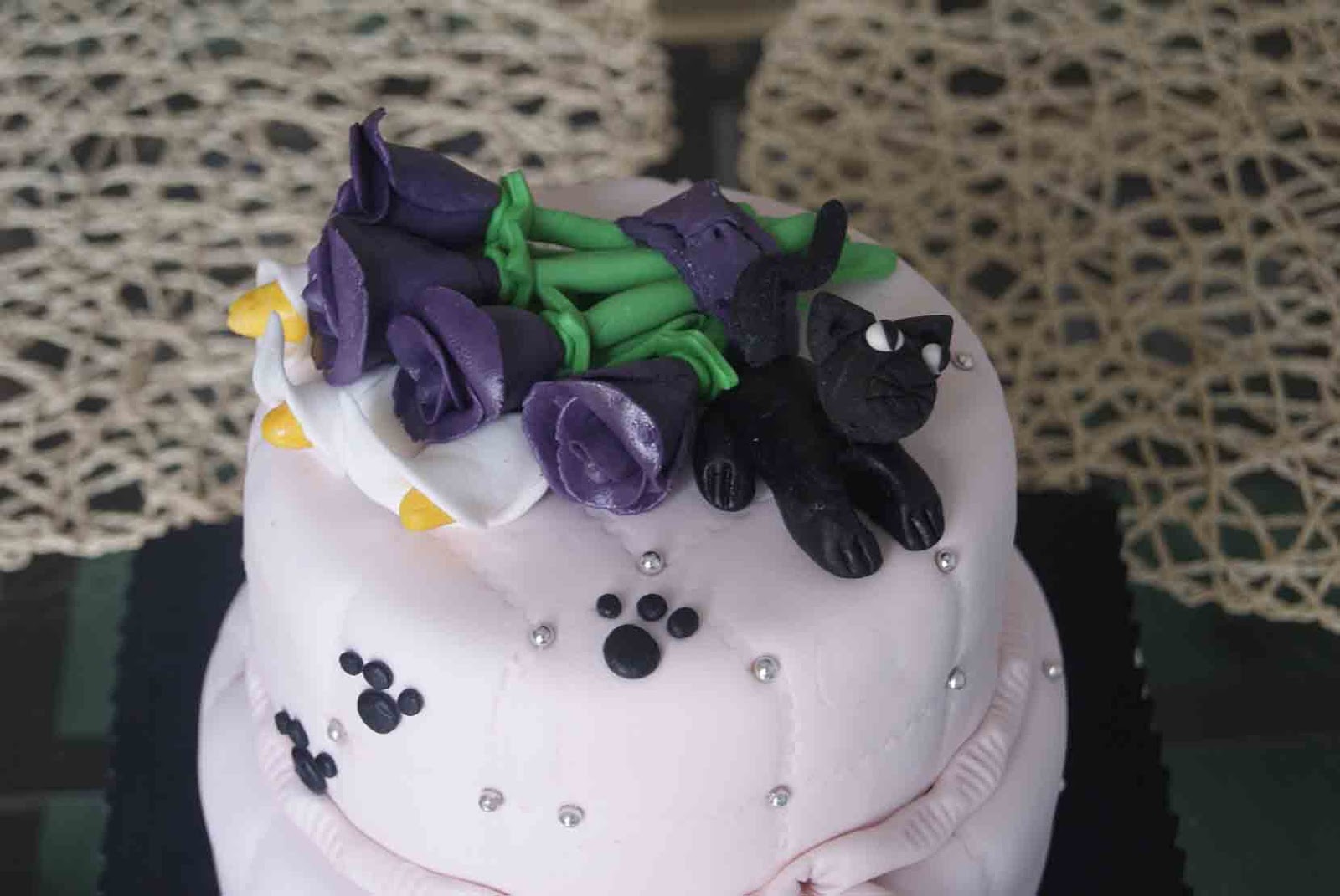 La marée bleue: TARTA... cómo llamarla?... GATO Y RAMO!!!