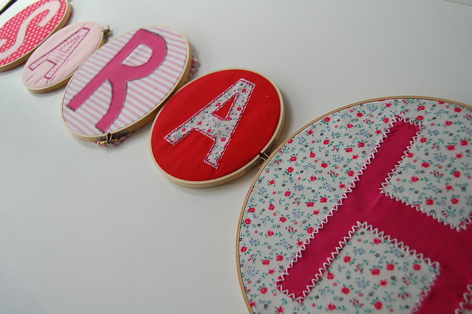 Ginja Designs: letter hoops...