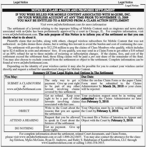 Nelson, Bryan and Jones: "Ask a Lawyer" - Class Action Notices in the Mail?