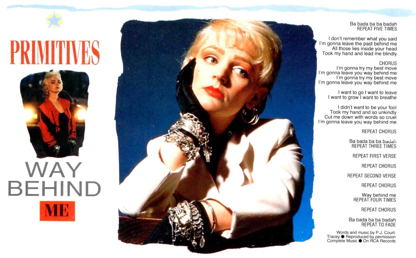 Lansure's Music Paraphernalia: THE PRIMITIVES | TRACY CATTELL | Press Kits