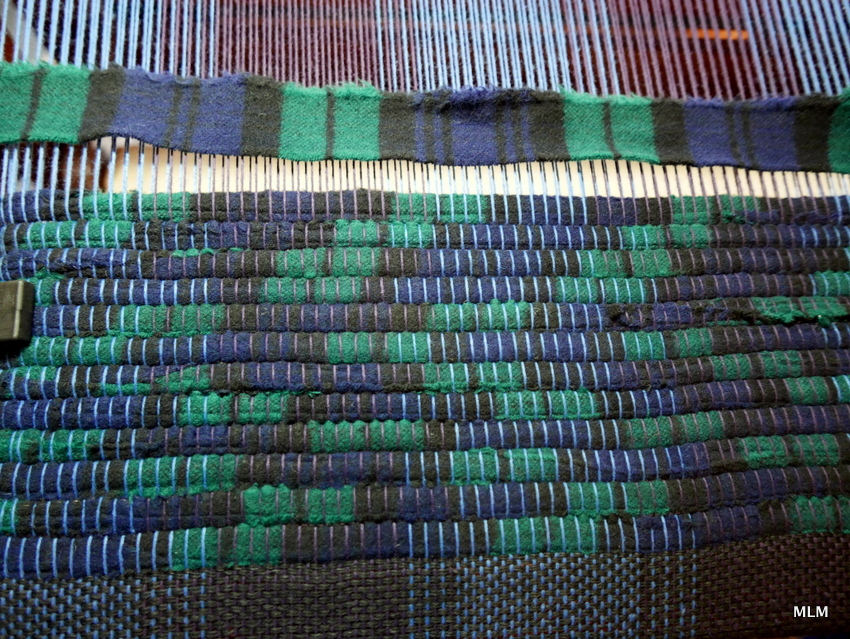 Sweet Leaf Notebook: The Pendleton Wool Rag Rug ... Still on the Loom