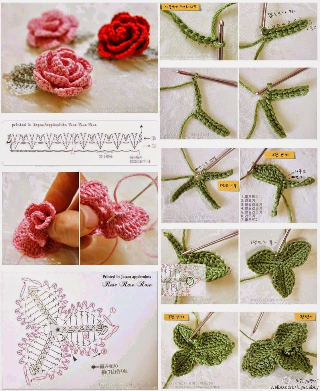 Croche & Cia da Cris: 30 Flores em croche com graficos ou Pap