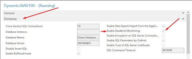 Microsoft Dynamics NAV 2017 - Setup SQL Database Locks.