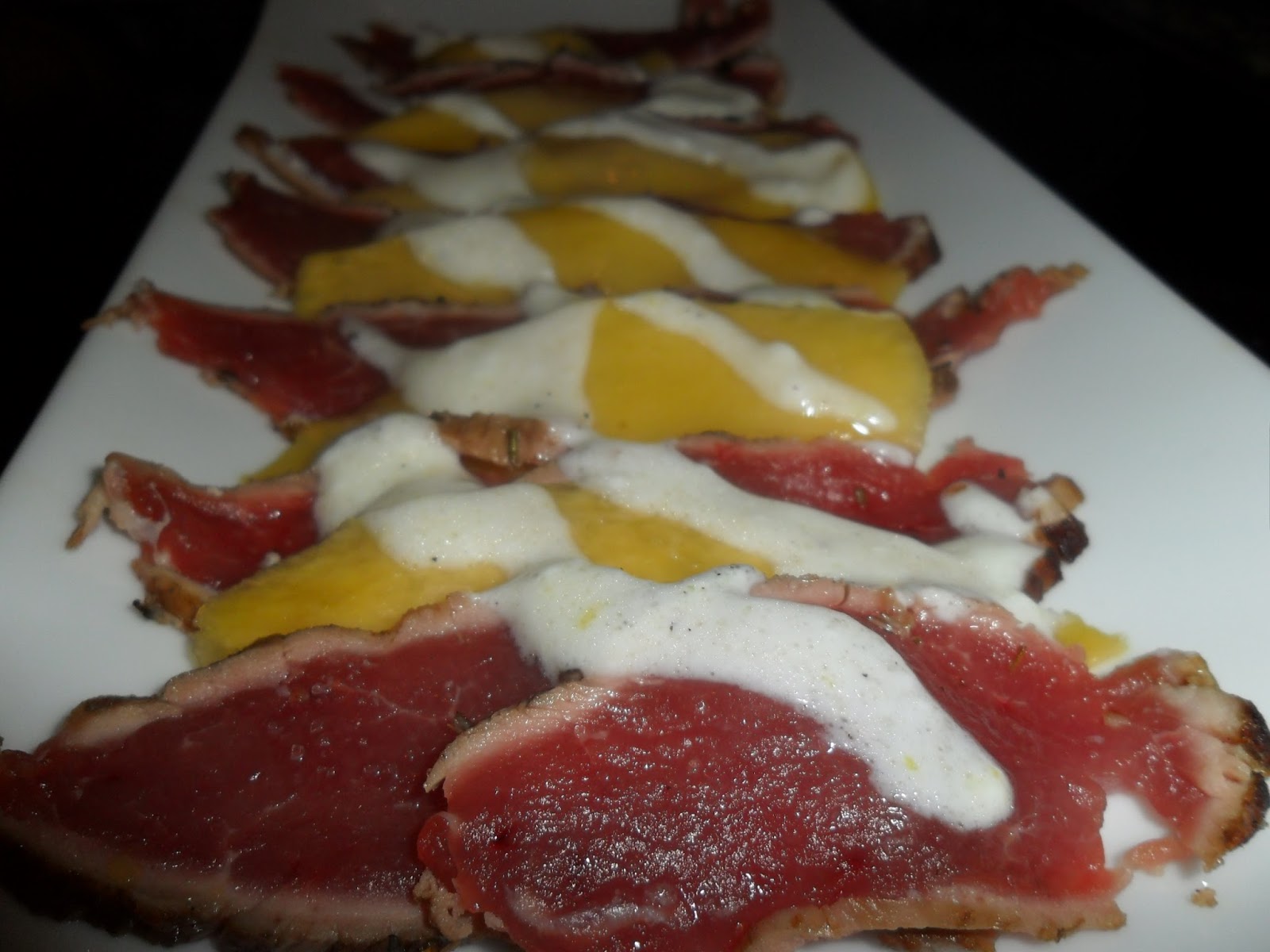 MARIANO CON DOS FOGONES: CARPACCIO DE SOLOMILLO DE CERDO CON MANGO Y ...