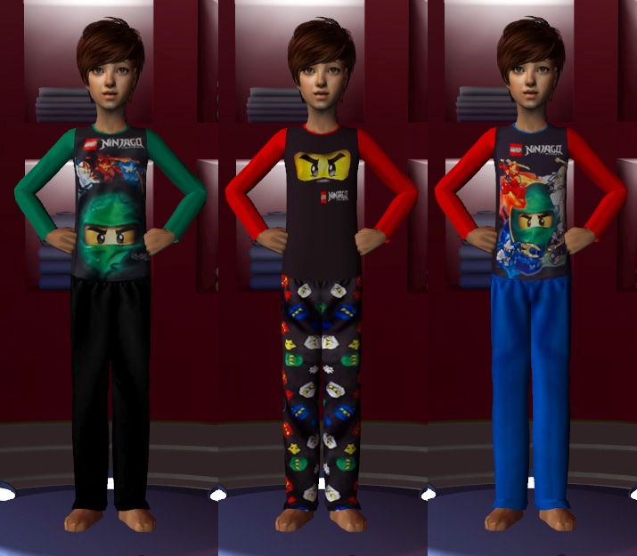 Birdgurl's Sims 2 Creations: Child Male PJs Collection 4