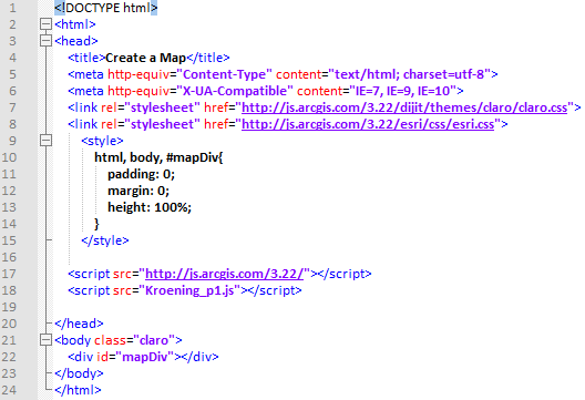 Web GIS: Geog 455: Lab 5: ArcGIS API for JavaScript 1