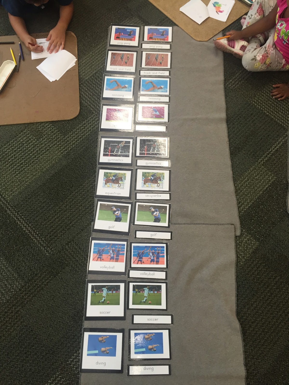 Montessori Design: 3 part cards of the summer olympic events