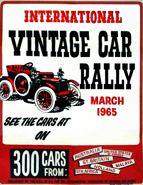 transpress nz: International Vintage Car Rally poster, 1965