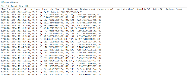 Midland Cyclist: TCX to CSV Converter