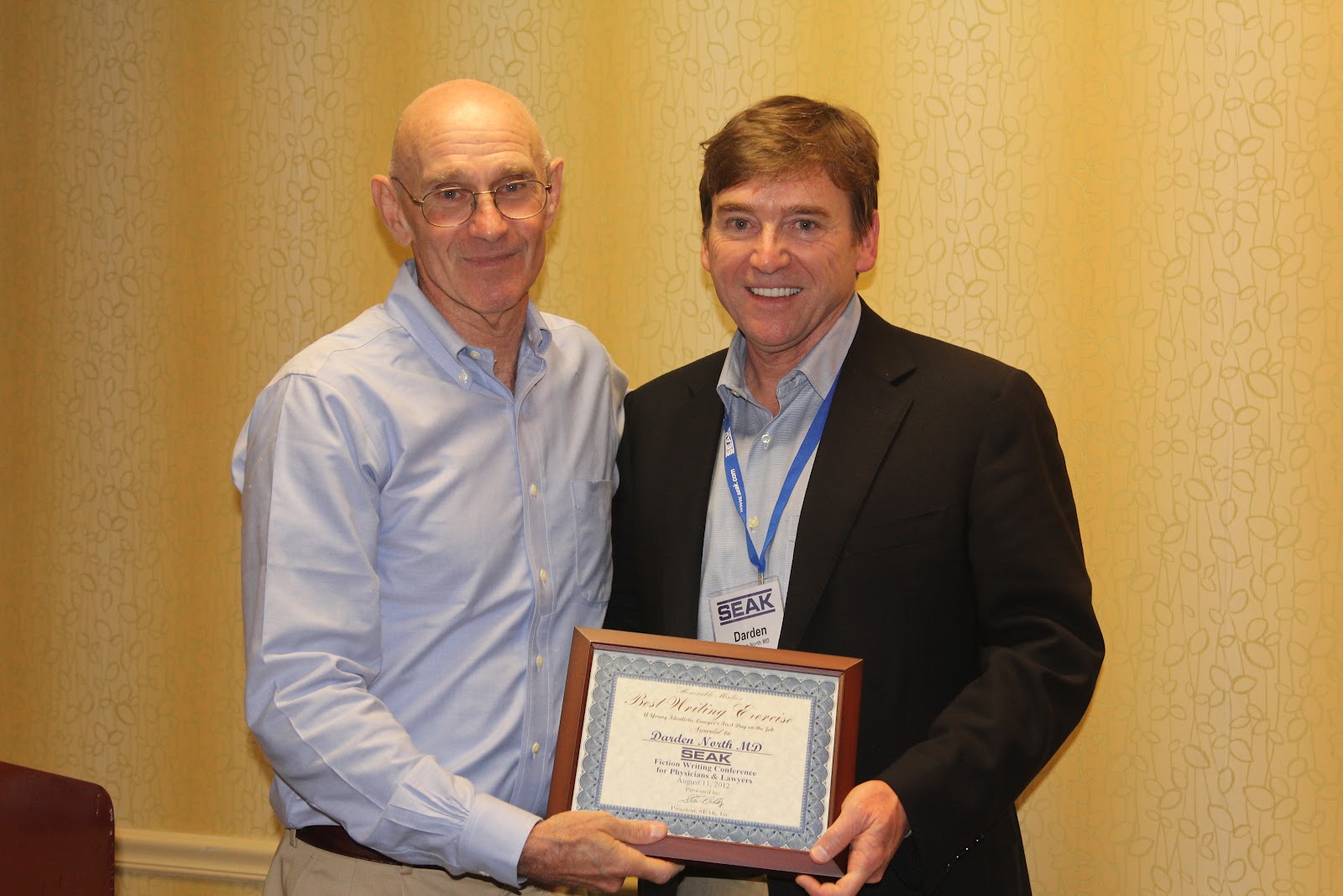 Darden North receives award at SEAK Fiction Writing Conference