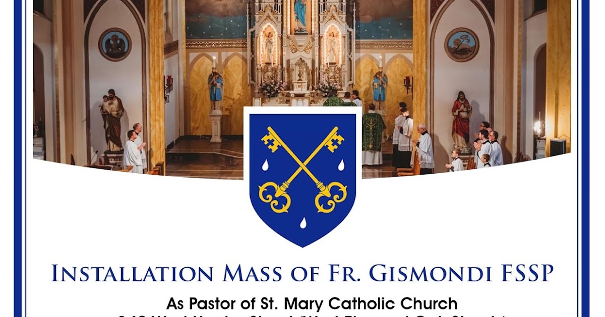 RORATE CÆLI: Event: Installation Mass of FSSP pastor in PA