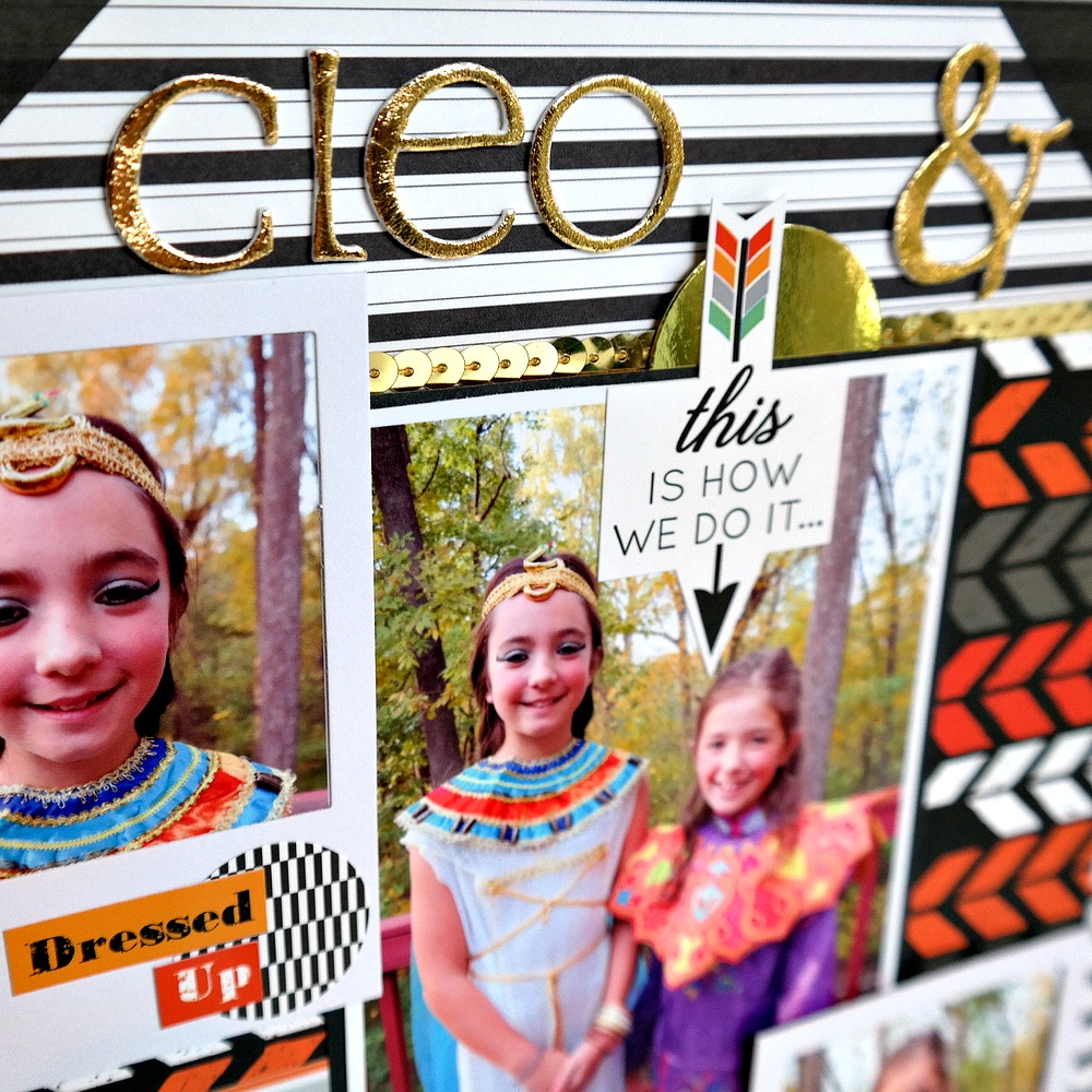 Cleo and Alice Halloween Layout - Scrapbook Adhesives by 3L