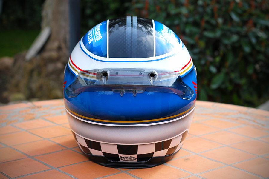Racing Helmets Garage: Shoei XR-1000 "Rothmans Honda" by RAER The Barbarian