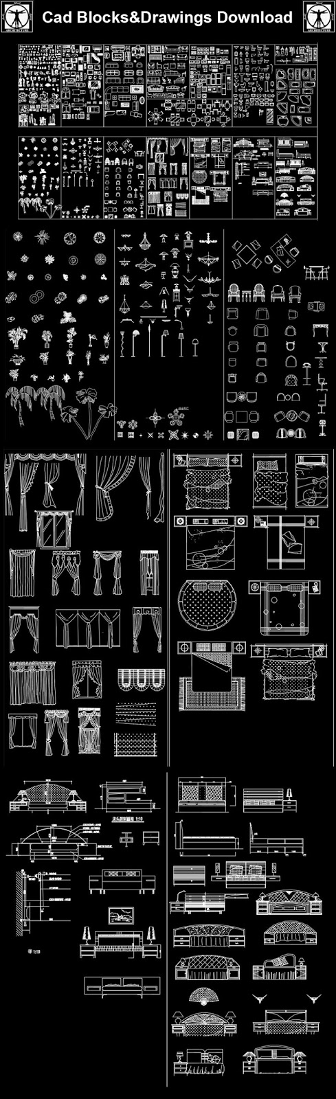 CAD Library-AutoCAD Blocks and Drawings Download: Mix cad blocks bundle ...