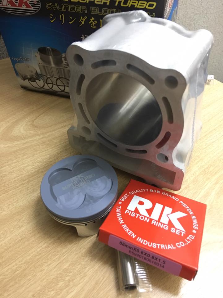 IKK CYLINDER BLOCK CERAMIC 68MM PISTON FORGED LC135 / Y15ZR / SPARK 135 ...