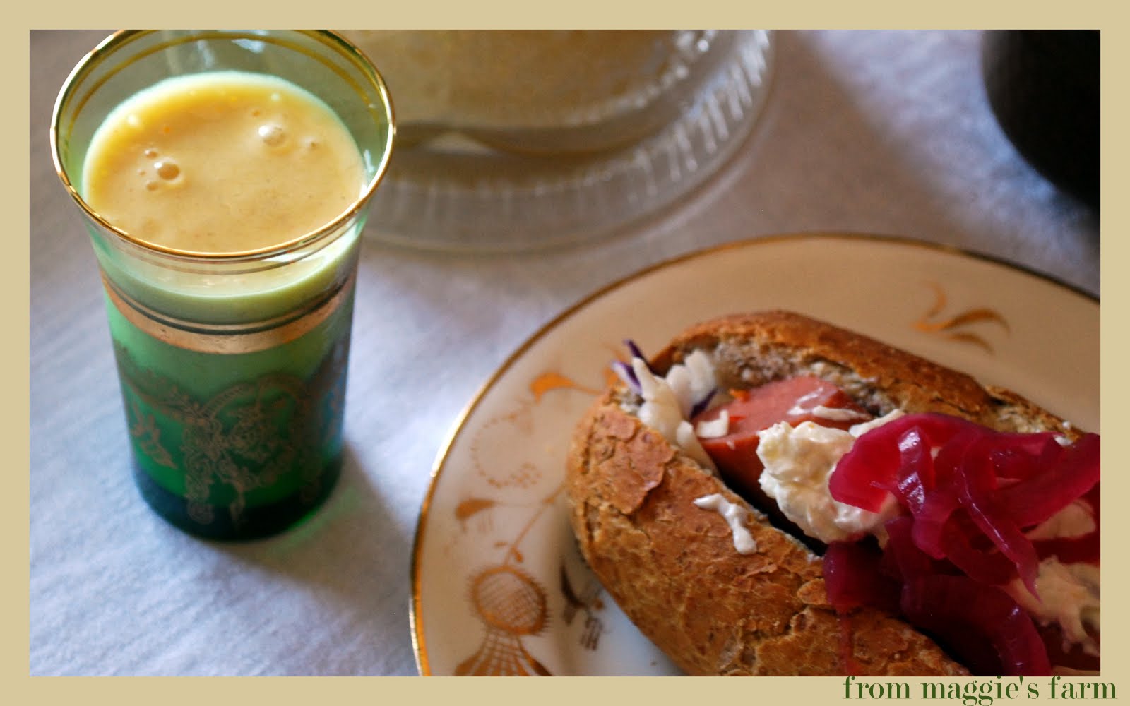 Notes from Maggie's Farm: summer savior mango lassi and chicken spinach ...
